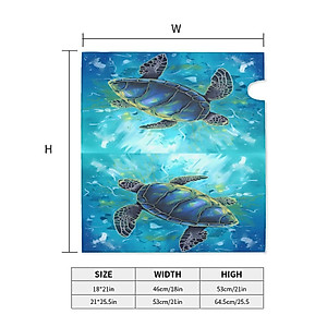 Turtle Ocean Magnetic Mailbox Covers, Mail Wraps Garden Yard Home Decor for Outdoor Standard Size 21x18 in