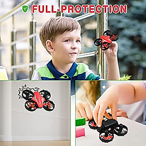 Mini Drone for Kids and Beginners, Remote Control Helicopter Quadcopter with 3 Modular Batteries, Headless Mode, Auto Hovering, 3 Speed Modes, Indoor RC Pocket Plane Gift for Boys and Girls, Red