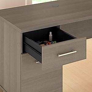 Bush Furniture Somerset 72W Office Desk with Drawers in Ash Gray