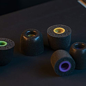 Linsoul Tripowin Spiral Groove Memory Foam Eartips, 3 Pairs, Suitable for 4.5mm-6.5mm Earphone