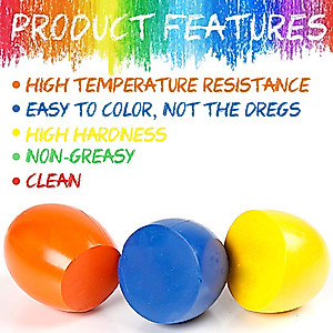 WOSTOO Toddler Crayons, 9 Colors Egg Crayons Palm Grasp Crayons for Kids Non Toxic Paint Washable Crayons Toys for Children Baby Boys Girls
