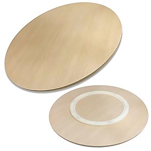 Wooden Rotating Plate For Dining Table With Silent Bearings, Ø 20 24 28 32 36 39 Inch Tabletop Round Rotating Serving Tray, Easy To Reach Food Lazy Susan Turntable