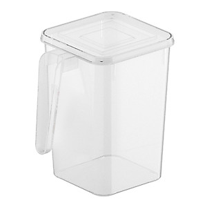 Cyrank 2Pcs Refrigerator Organizer Box, Refrigerator Side Door Storage Box with Lid Fruit Vegetable Containers Clear Plastic Fridge Side Door Storage Box Set for Kitchen