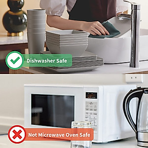 Joviton Home 18-Piece Teal Turquoise Ombre Melamine Dinnerware Sets for 6,Outdoor Plates and Bowls Sets (Turquoise)