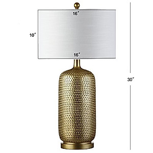 JONATHAN Y JYL1017A Sophia 30" Resin LED Table Lamp Modern Contemporary Glam Bohemian Bedside Desk Nightstand Lamp for Bedroom Living Room Office College Bookcase LED Bulb Included, Gold