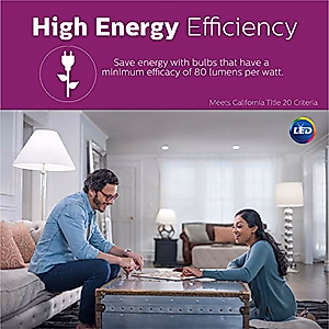 Philips LED Flicker-Free GU10 Bulb, 380 Lumen, Bright White Light (3000K), 4W=50W, Title 20 Certified, 3-Pack