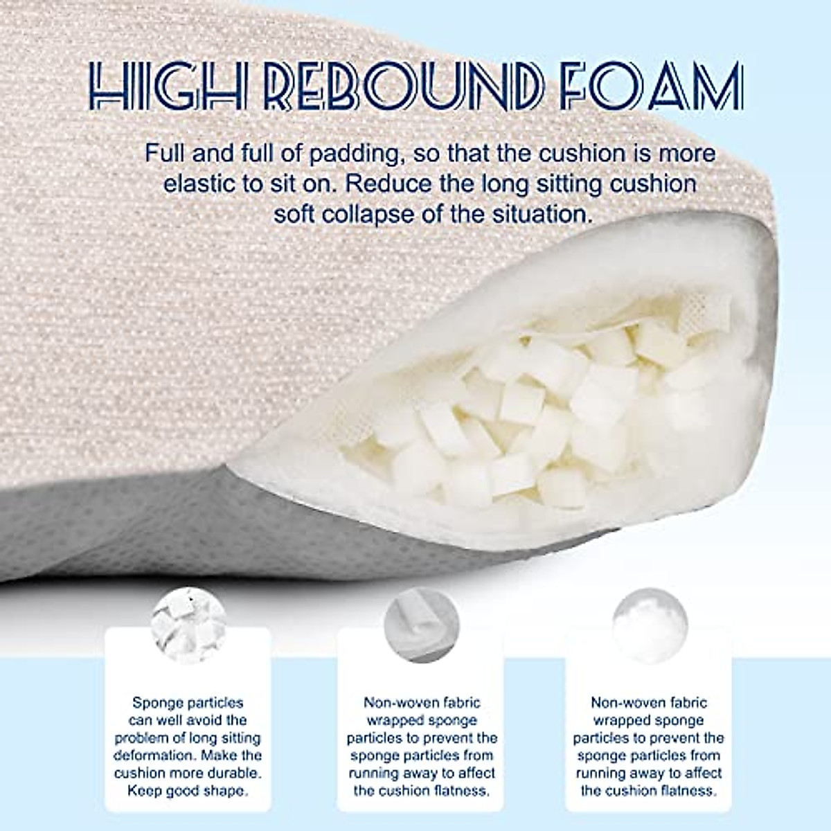 ROFIELTY Rocking Chair Cushion，Tufted Rocking Chair Cushions Indoor/Outdoor, All in One Non-Slip Adirondack Chair Cushion, Suitable for Rocking Chair Cushions in Nursery/High Back/Office (Black)