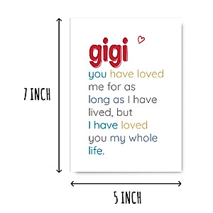 Gigi You Have Loved - Special Gigi's Day Card - Birthday Card For Gigi - Sentimental Card For Gigi - Meaningful Card For Gigi…