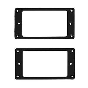 2PCS Yootones Metal Humbucker Pickup Ring Cover Frame Replacement Compatible with LP SG Guitar Mounting Electric Guitars (Black)