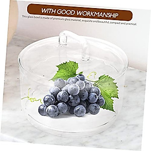 YARNOW Soup Bowl Clear Oatmeal Bowl Glass Steam Bowl Clear Glass Cereal Bowls Mixing Bowls Glass Trifle Bowl Glass Trifle Bowl Glass with Lid Clear Bowls Glass Salad Bowls Glass Bowl Mini