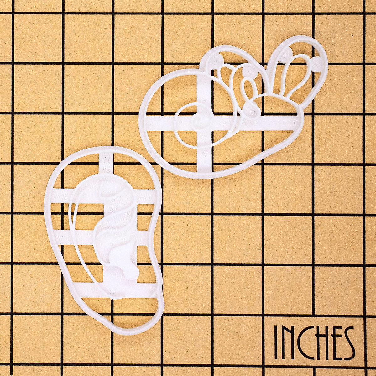 Set of 2 Ear cookie cutters (Designs: Anatomical Human Ear and Cochlea Inner Ear), 2 pieces - Bakerlogy