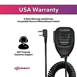 Original Baofeng Mic for Ham Radio Most Wanted Among Baofeng UV-5R Accessories. Shoulder Speaker Compatible with Baofeng bf-f8hp UV-5R UV-5R Plus UV-82 UV-82hp ​can be Used as Police Radio Mic