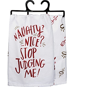 Primitives By Kathy Naughty Nice 28 Inches Square Cotton Dish Towel Accessories