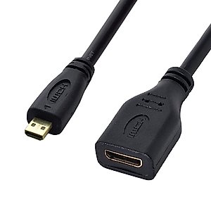 Chenyang Micro HDMI 1.4 Male Type D to Mini HDMI 1.4 Female Type C Extension Cable for Laptop PC HDTV 10cm