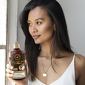 WOW Skin Science Coconut Milk Hair Conditioner for Dry Hair - Deep Conditioner for Dry Damaged Hair Sulfate Free Conditioner - Curly Hair Conditioner - Conditioner for Men & Women