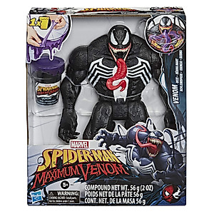 Spider-Man Maximum Venom, Venom Ooze 12.5-Inch Figure with Ooze-Slinging Action, Can of Ooze, Ages 4 and Up