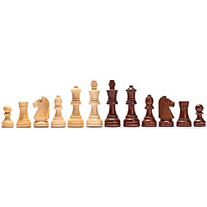 Husaria Staunton Tournament No. 6 Chessmen with 2 Extra Queens and Wooden Box, 3.9-inch Kings