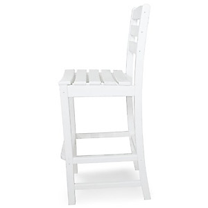 POLYWOOD TD102WH La Casa Café Bar Side Chair, White