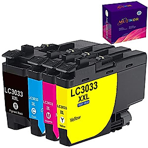 Mutikor Compatible Ink Cartridge Replacement for Brother LC3033 XXL LC-3033 Use with MFC-J805DW MFC J805DW XL MFC-J815DW MFC-J995DW MFC J995DW XL(Black Cyan Magenta Yellow) 4 Pack