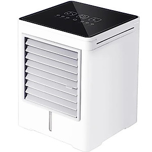 papercrush Portable Air Conditioner, 3 Speeds Personal Evaporative Air Cooler with 1-6H Timer, Mini Air Conditioner Touch Screen, Quiet Portable AC Unit Fan for Office Desk Home Bedroom Camping Car