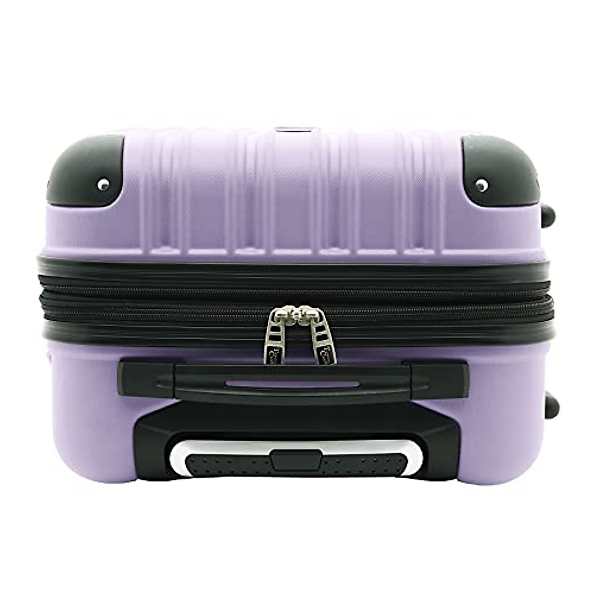 Travelers Club Midtown Hardside Luggage Travel Set, Spinner Wheels,Zippered Divider,Telescopic Handle,Lightweight, Lilac, 4-Piece Set