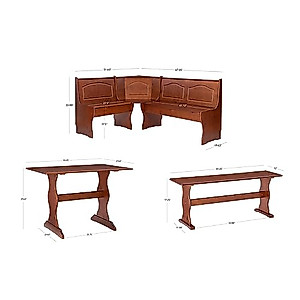 Linon Home Linon Chelsea Walnut Kitchen Nook