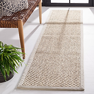 SAFAVIEH Natural Fiber Collection Runner Rug - 2' x 8', Marble, Sisal Design, Easy Care, Ideal for High Traffic Areas in Living Room, Bedroom (NF525C)