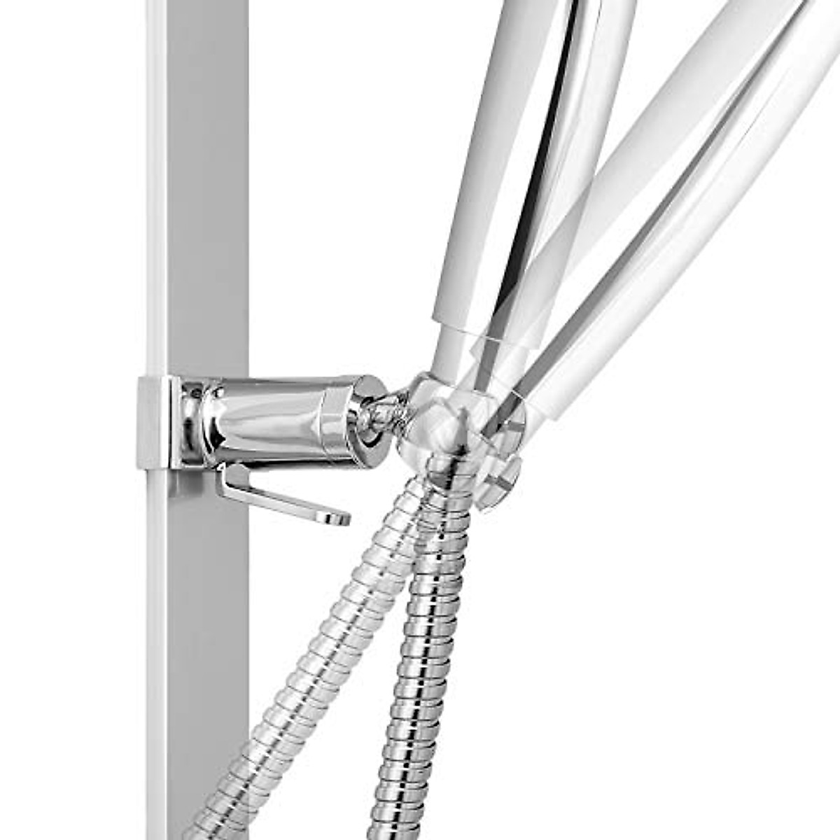 Waterpik Slide Rail Hand Held Shower Head Chrome Height Select with PowerPulse Therapeutic Massage Spray, SRXPP-763ME