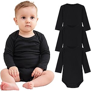 Enfants Chéris Baby Plain Black Bodysuit 6 Months