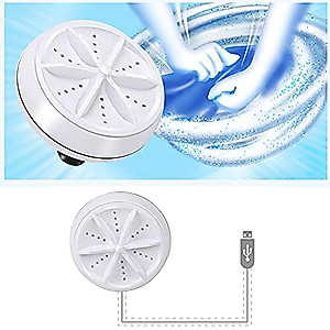 ODOORACT Ultrasonic Turbine Washing Machine - Portable Mini Ultrasonic Turbine Washing Machine with USB powered, Suitable for Apartment, Dormitory, RV, Shoes Washer (2 in 1)