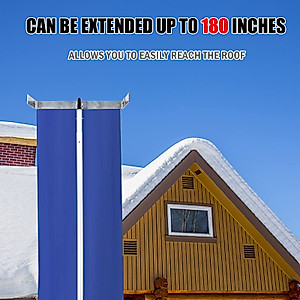 Snow Roof Rake - Multi-Function Roof Rakes for Snow Removal with Extended Extension Poles and Fabric Slide Rails, Snow rake That can Quickly Clear Snow from Roofs