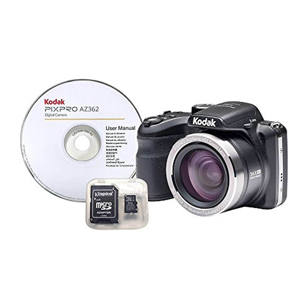 Kodak AZ362-BK4 36x Long Optical Zoom Bridge Digital Camera (Black)