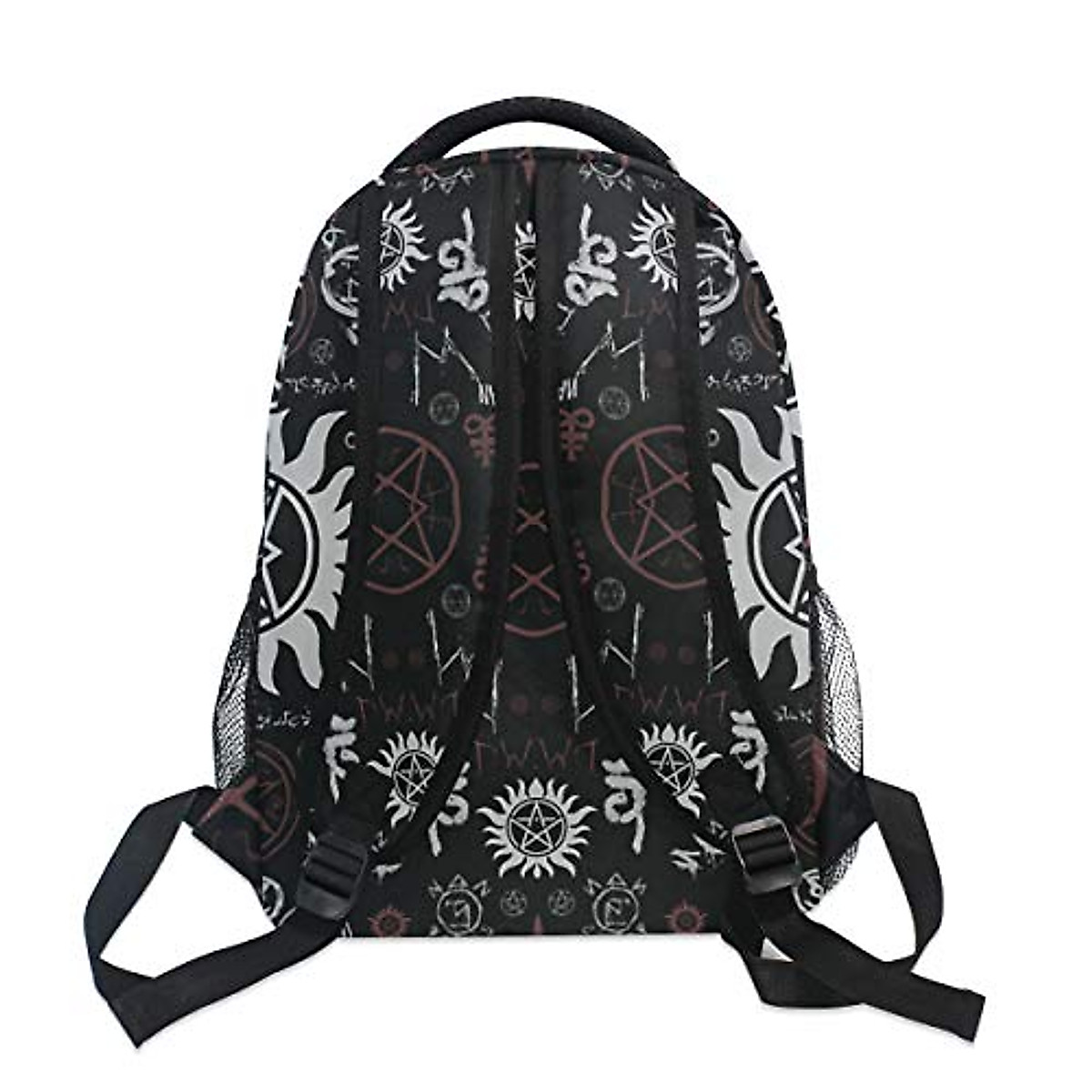 Backpacks Supernatural Symbols Black College School Book Bag Travel Hiking Camping Daypack