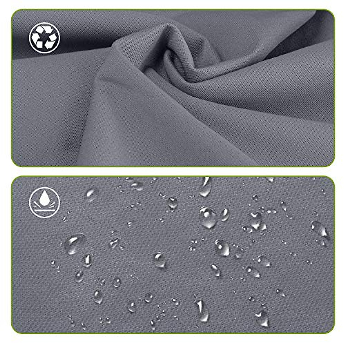 Teamoy Pail Liner for Cloth Diaper(Pack of 3), Reusable Diaper Pail Wet Bag with Elastic Edge, Fits for Dekor, Ubbi Diaper Pails, Gray +Gray Strips +Black Strips