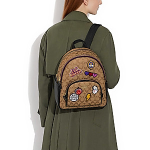 Coach Women's Court Backpack (Signature Canvas - Patches - Villains Motif - Khaki Multi)
