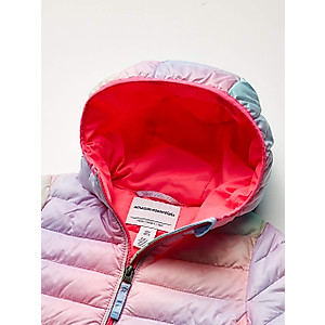 Amazon Essentials Girls' Lightweight Water-Resistant Packable Hooded Puffer Jacket, Pink Ombre, X-Large