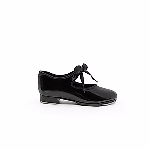 Capezio girls Jr. Tyette Tap Shoe, Black Patent, 1 M US Little Kid