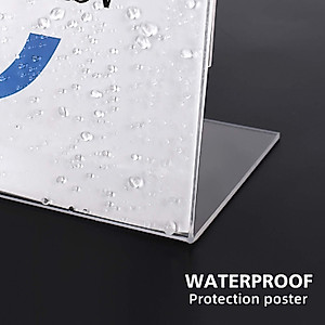 Acrylic Sign Holder 8.5 x 11 Inches, Slant Back Clear Table Top Display Plastic Stand, Double Sided, Display Stand, Acrylic Frame for Store, Homes, Restaurants, Offices - Vertical 12 Pack