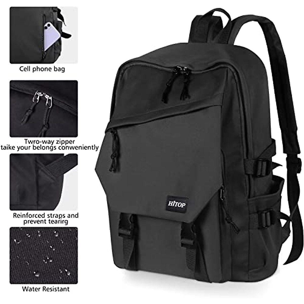 HITOP School Bag Large Lightweight Backpack For Teen Girls Boys Girls Kids