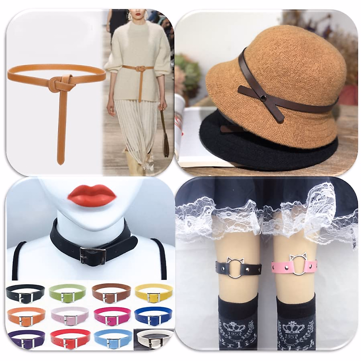 Wento 3/4''x72'' Double Sided Faux Leather Strips Double Color Leather Straps Vegan Leather Faux Leather Fabric Strips 3 Color Mixed