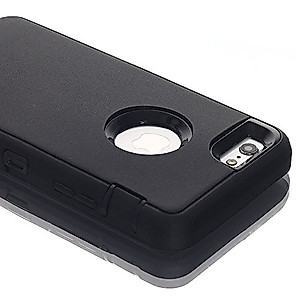 AICase iPhone 8 Plus/7 Plus Case, [Heavy Duty] [Full Body] Tough 3 in 1 Rugged Shockproof Water-Resistance Cover for Apple iPhone 8 Plus/7 Plus (Black)