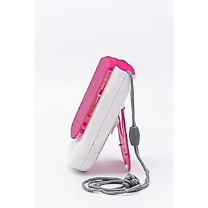 O2COOL Deluxe Necklace Fan | Battery Powered, Hands-Free Personal Cooling Fan w/Adjustable Lanyard, Table Top Stand + Wearable Clip (Dark Blue + Purple (2 Pack))