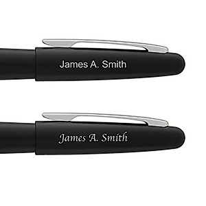 PILOT Engraved Metropolitan Pen - Personalized with Your Name (Fountain Fine Nib, Black)