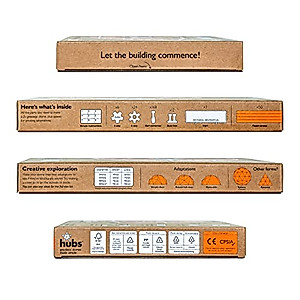 Hubs - Geodesic Dome Toy Construction kit | 6+ | STEM - Engineering - Educational - Building - DIY - Architecture - Geometry - Buckminster Fuller | Works with Lego for Creative Play | 263 pcs.