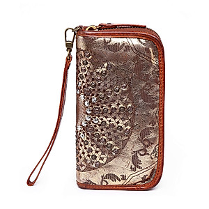 OLD TREND Genuine Leather Golden Mola Clutch