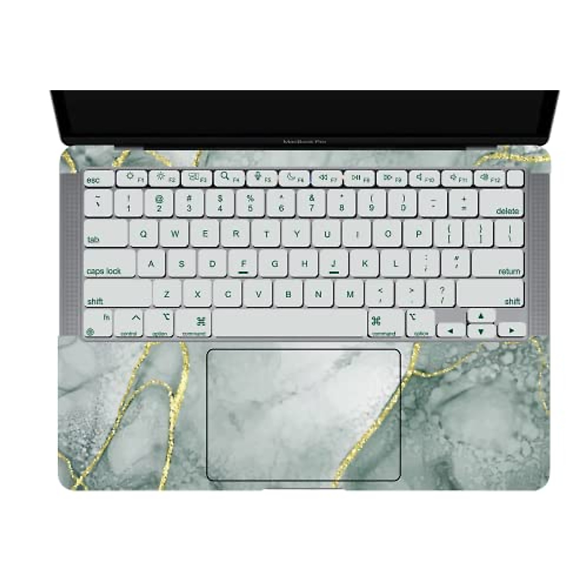 Nekoty Textured Laptop Skins compatible with MacBooks Pro 16" 14" 13" Air 13" 2019-2022 - Jade Marble