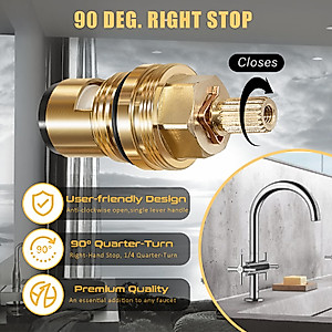 45882000 Hot Cartridge Replacement for Grohe Ceramic cartridge - 1/2" - 1/4 Turn - Anti-Clockwise Open,90 Degrees Right Hand Stop.