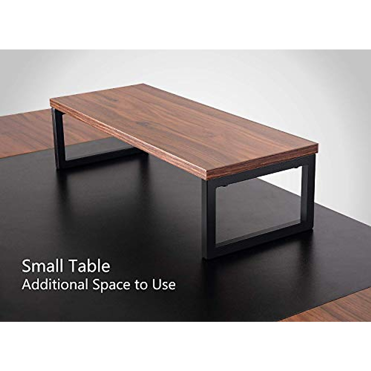 CubiCubi Computer Office Small Desk 47", Study Writing Table, Modern Simple Style PC Desk with Splice Board, Black and Espresso