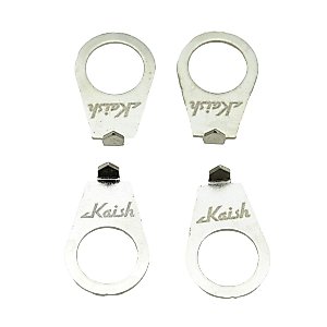 KAISH Set of 4 LP Guitar Knobs Pointer Plate 3/8" Knob Position Indicator for USA LP Les Paul or CTS Pots Nickel