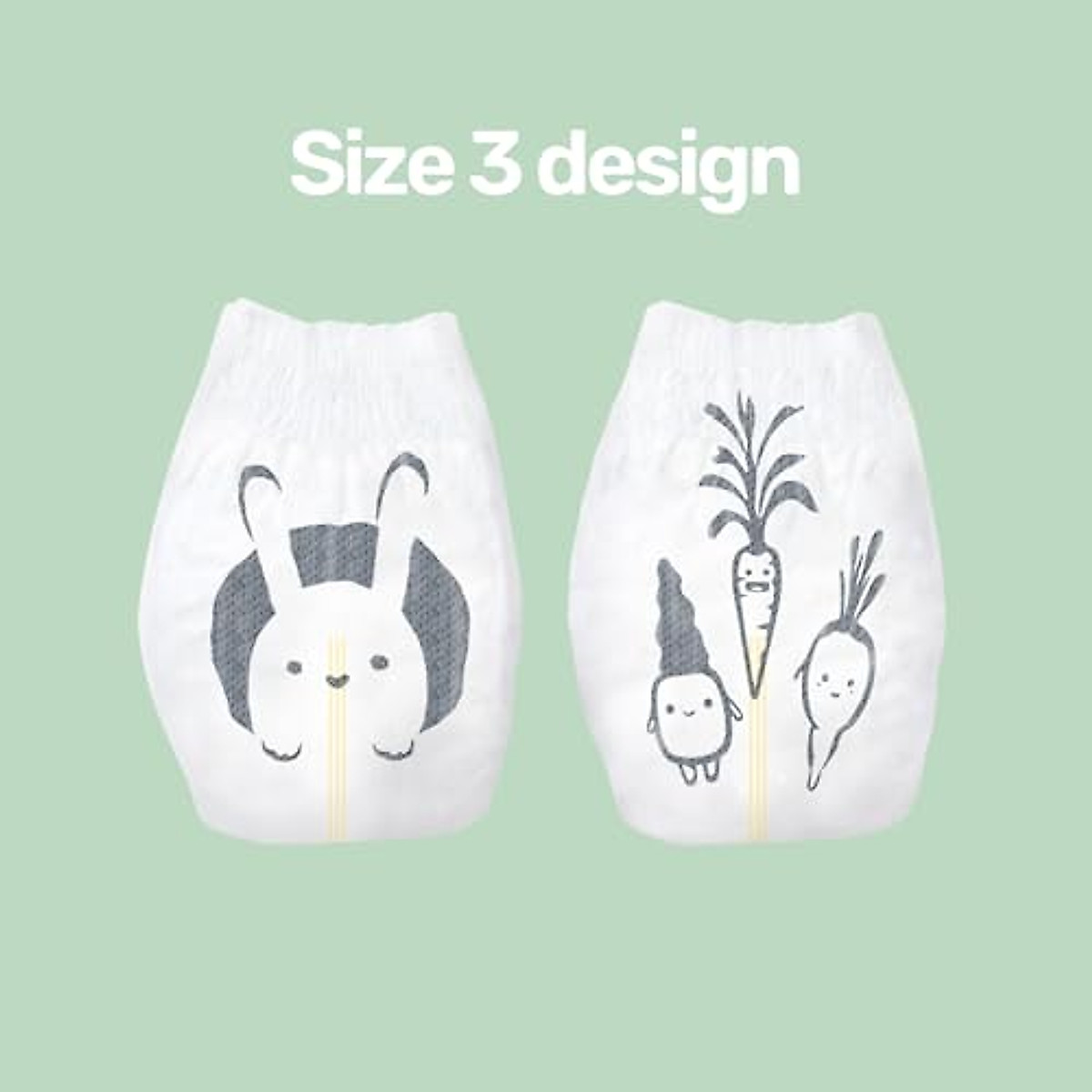 PARASOL Clear+Dry Disposable Diapers, RashShield Protection, Leakproof Design, Hypoallergenic, Size 3 (16-28 lbs), 128 Count